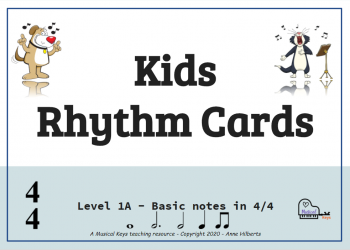 Rhythm Flashcards – Complete Level 1 88 Musical Keys
