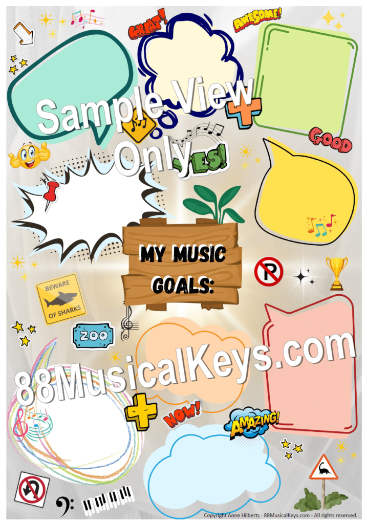 Music Goal Setting Page Creative Music Teaching Resources