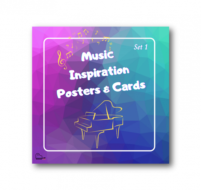 Motivating Music Posters & Cards – DUO Set 88 Musical Keys
