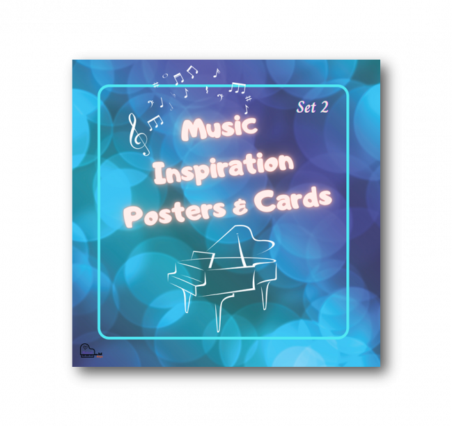 Motivating Music Posters & Cards – DUO Set 88 Musical Keys
