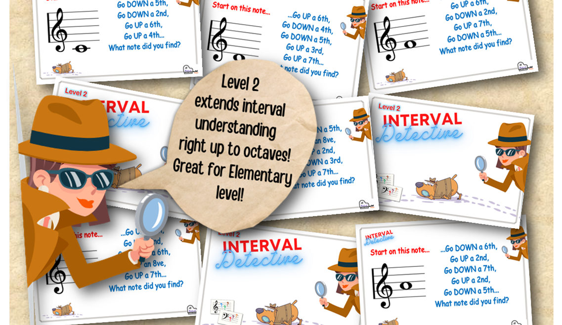 'Interval Detective' - Sight Reading Card Game & Board Game
